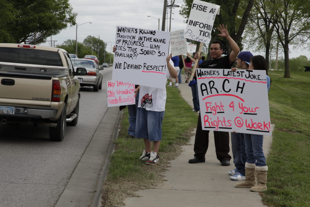 Protesters complain about staffing issues at Haskell dorms | News ...